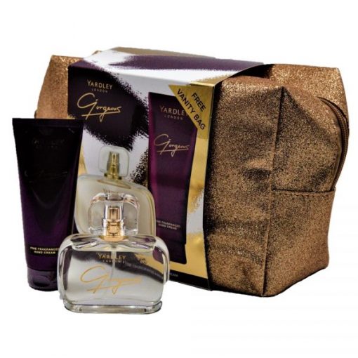 Yardley Gorgeous Gift set 50ml EDP+Hand Cream+Vanity Bag - faureal