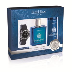 Yardley English Blazer Azure Gift set 100ml EDP +Deodorant Spray+ Watch - faureal